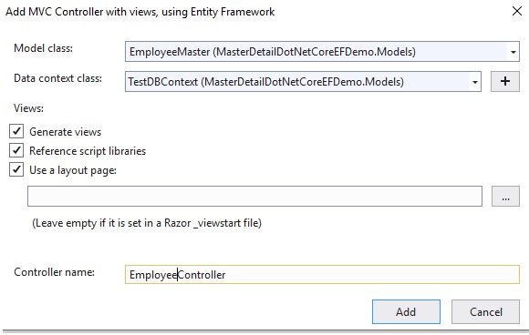 Simple Scaffolding Crud Operations In Aspnet Core Using Ef Core Db First Approach
